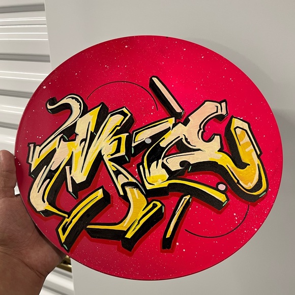 Art | Original Handpainted Grafitti On A Vinyl Record Wild Style New ...
